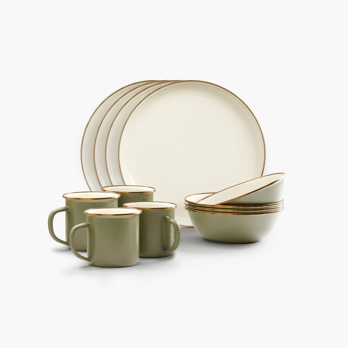 Barebones Enamelware 2-Tone Camp Basics Bundle