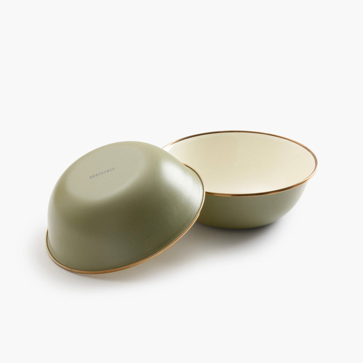 Barebones Enamelware 2-Tone Dining Collection - Olive Drab