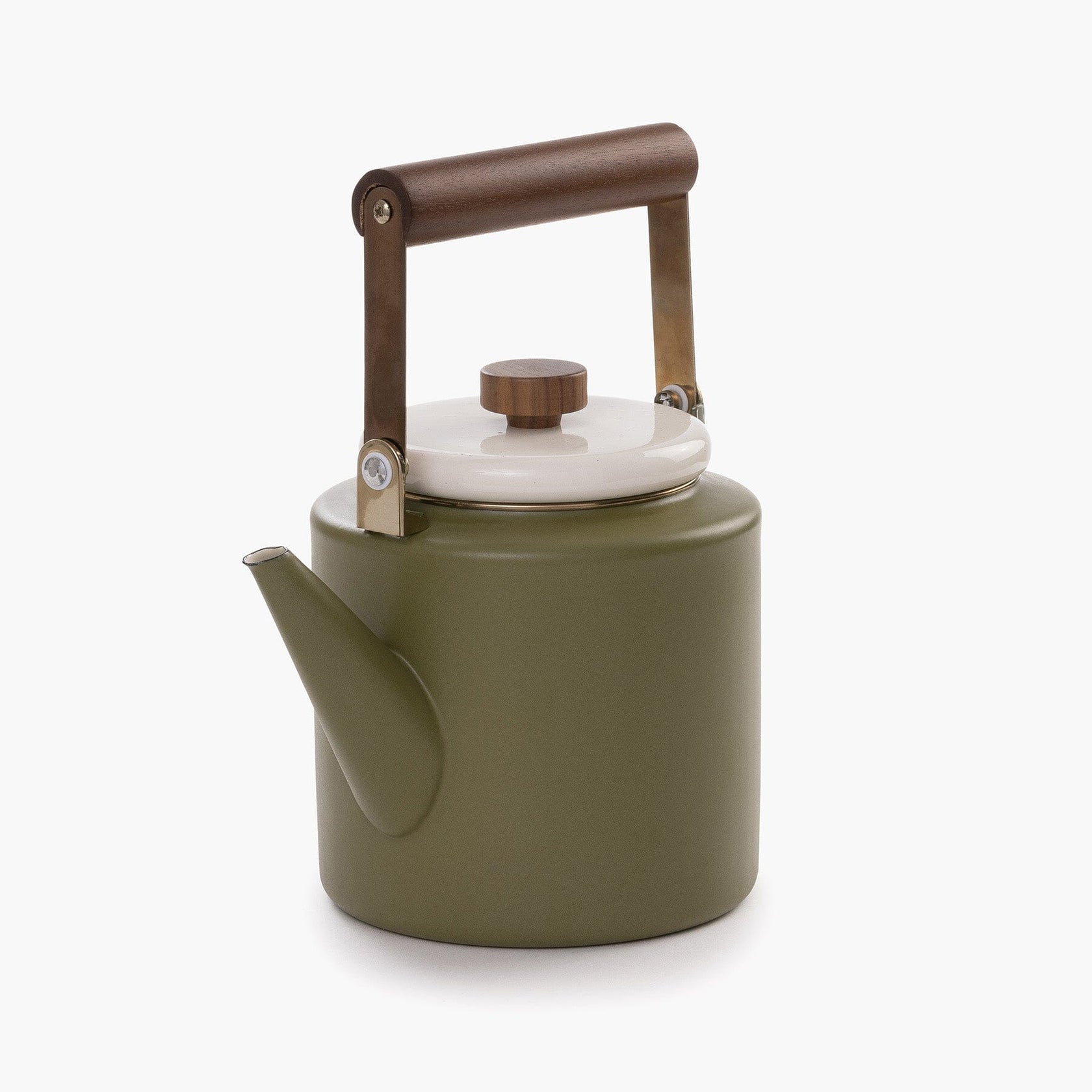 Enamel Kettle, 2-Tone Olive Drab – Barebones
