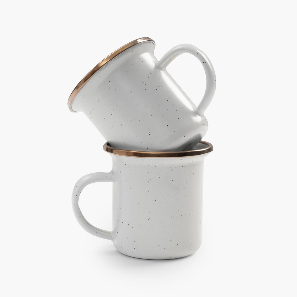 Enamel Espresso Cup Set | 5 oz Enamel Small Cup in Eggshell – Barebones