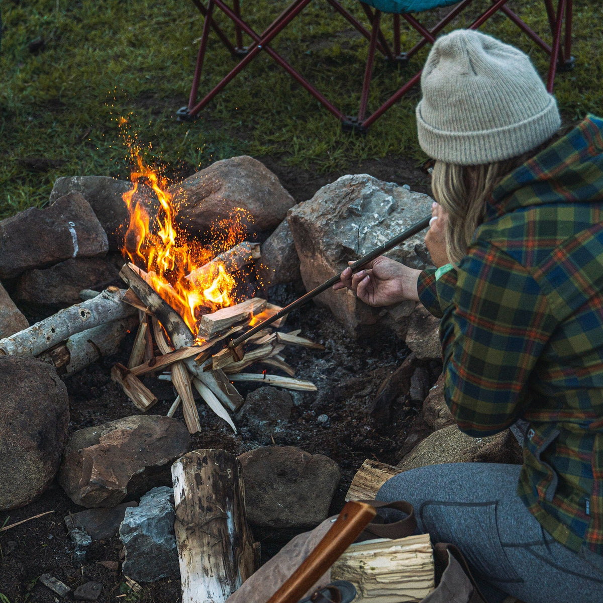 Barebones Telescoping Fire Blower | Brass Fire Blower