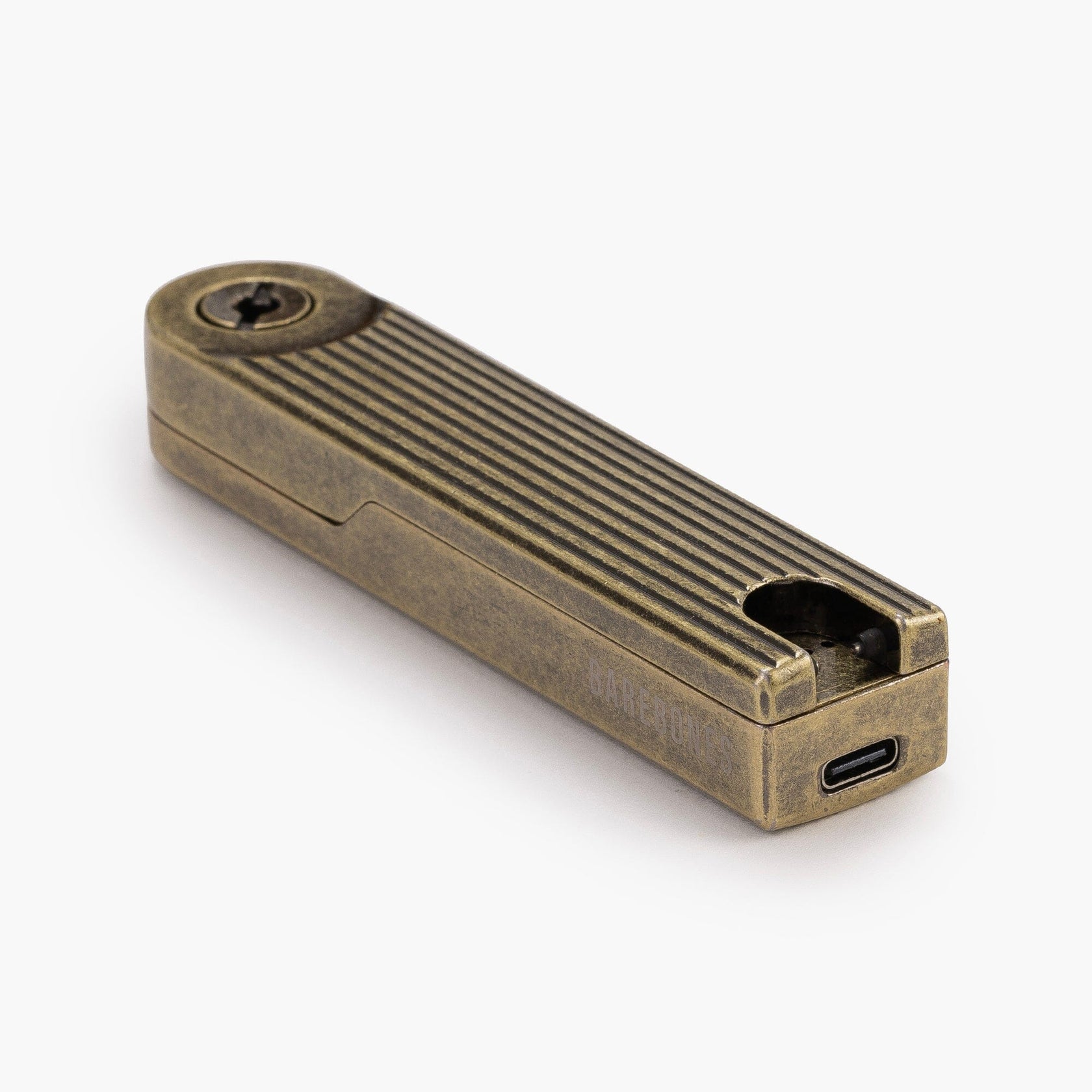 Electric Plasma Lighter, Brass Reusable Lighter – Barebones