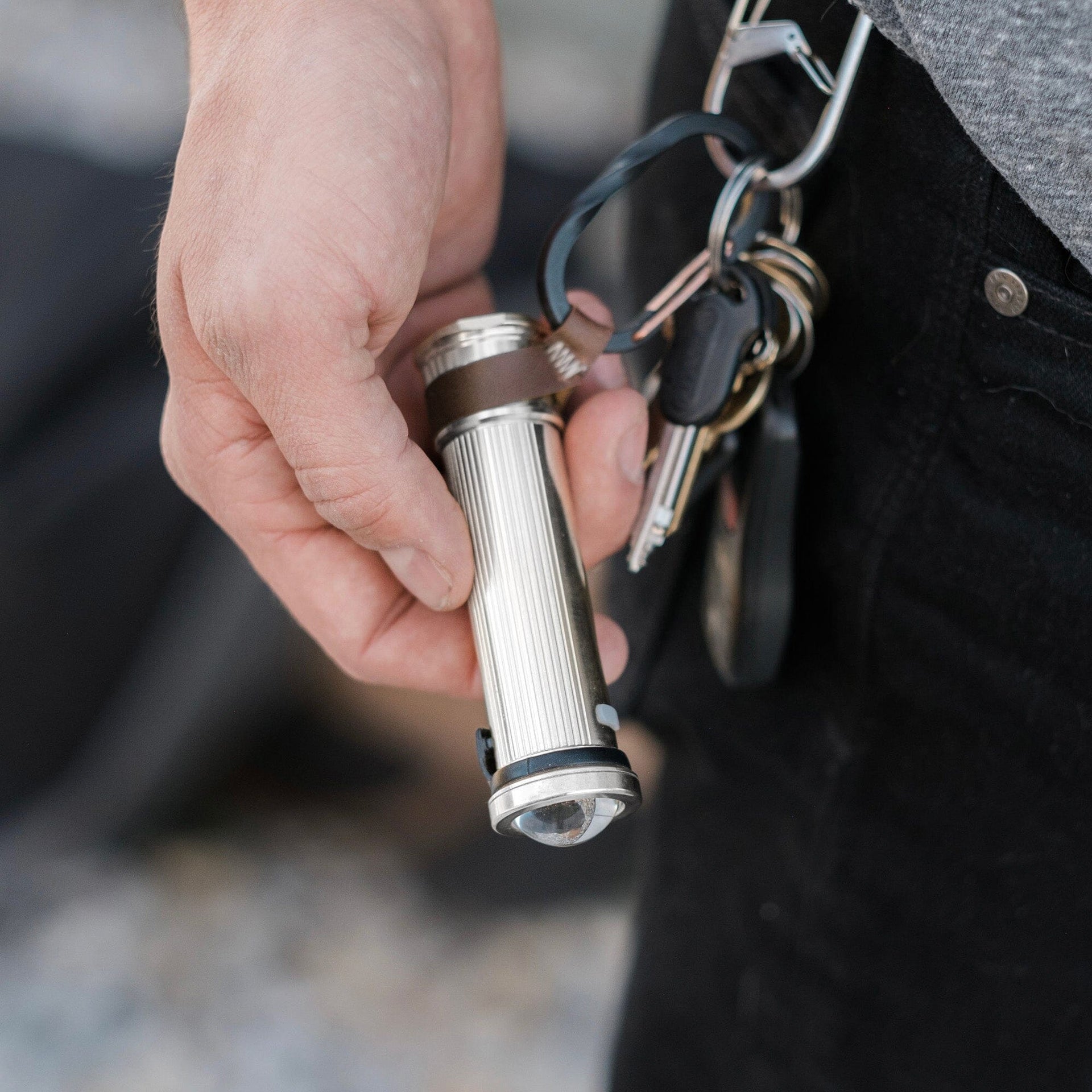 Barebones Brass & Aluminum Mini Flashlight