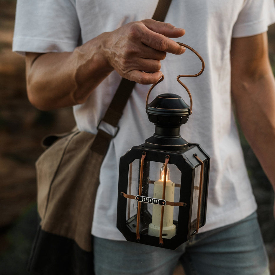 Barebones Box Candle Lantern | Glass Candle Box