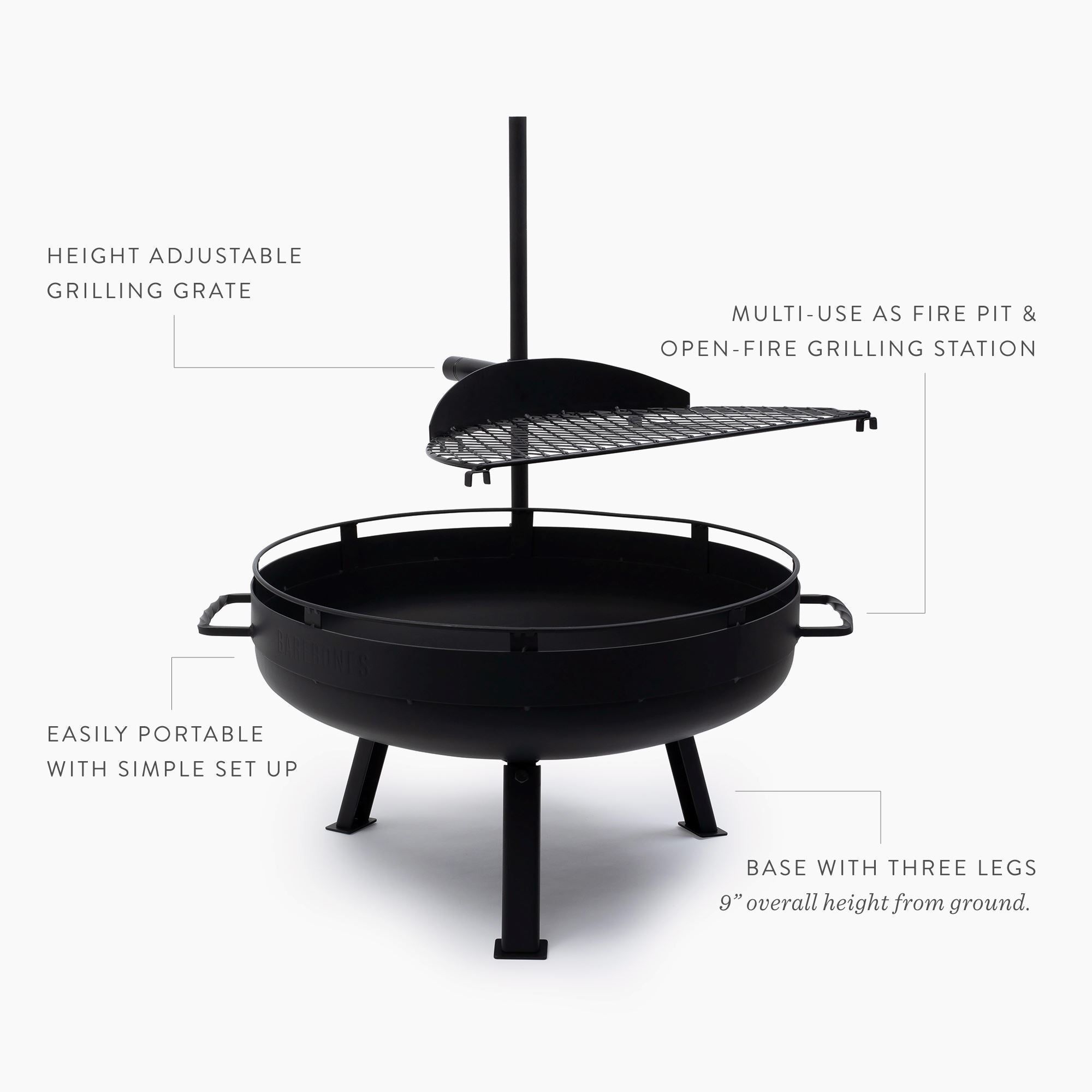Cowboy Fire Pit Grill - 23" – Barebones