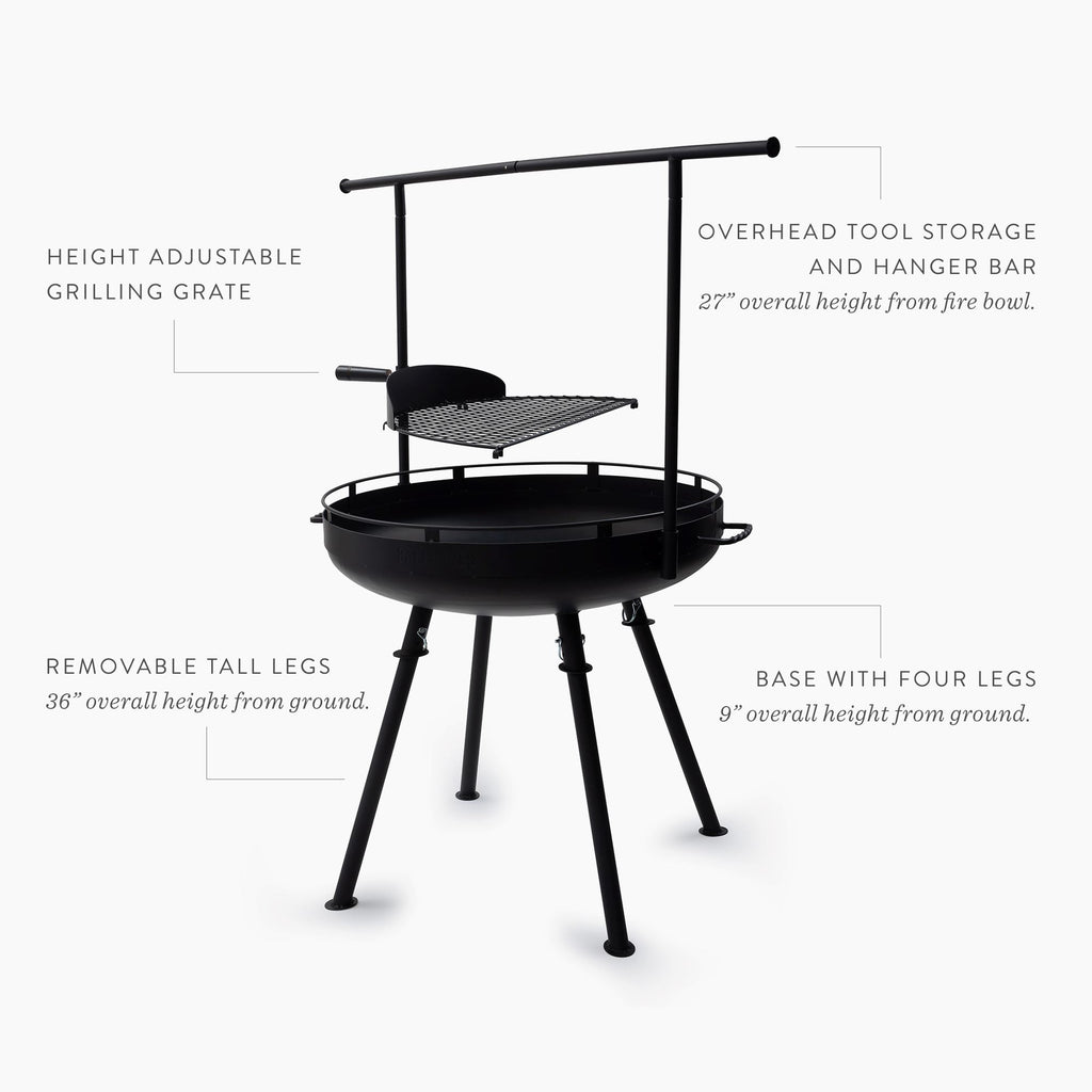 Barebones 30" Cowboy Fire Pit Grill