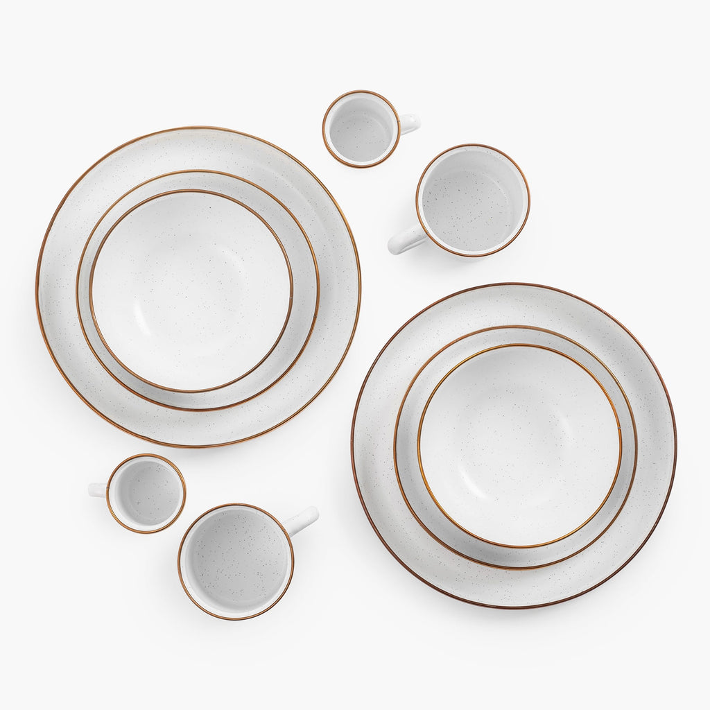 Enamelware Dining Collection - Eggshell Enamelware Dishes – Barebones