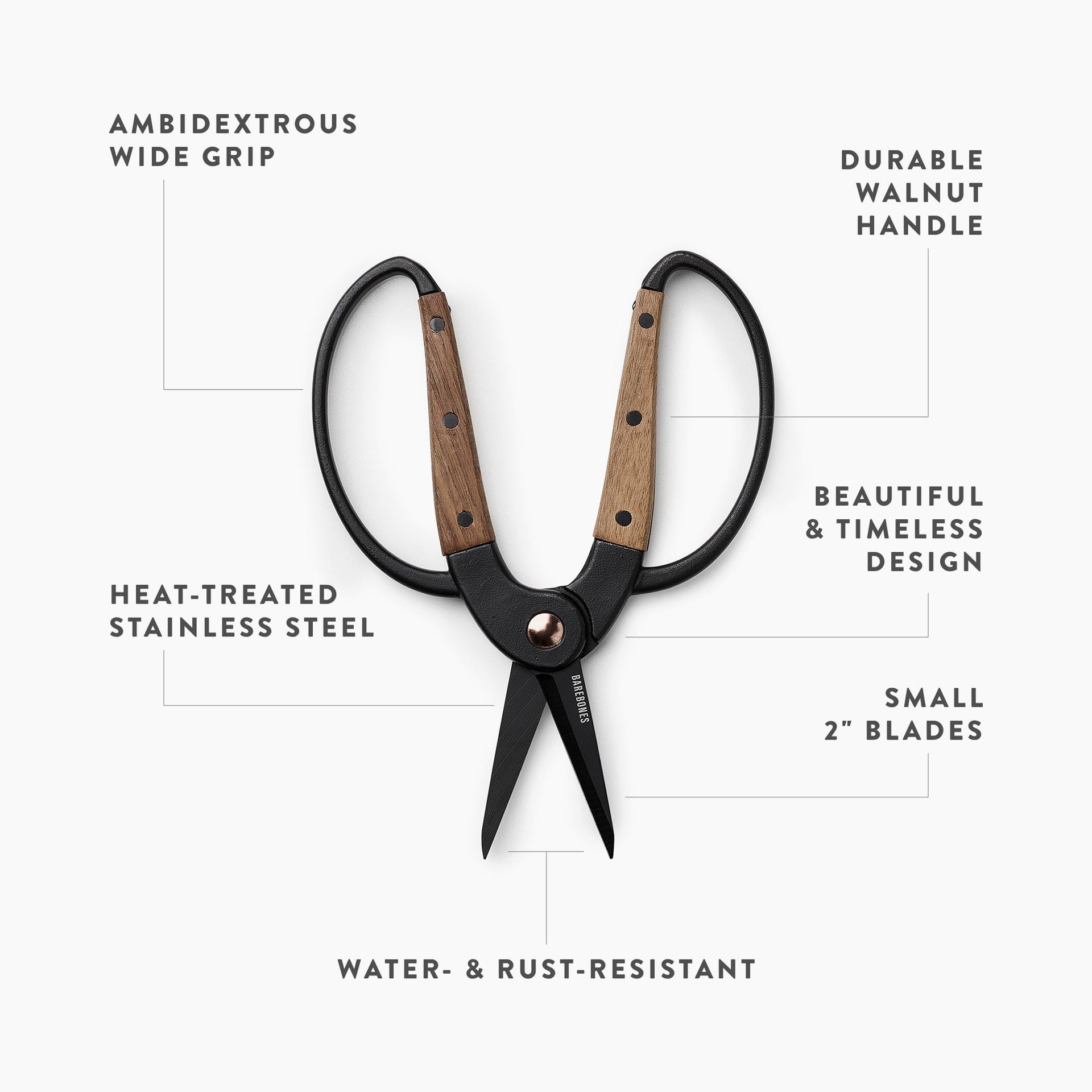 Barebones Walnut Garden Scissors