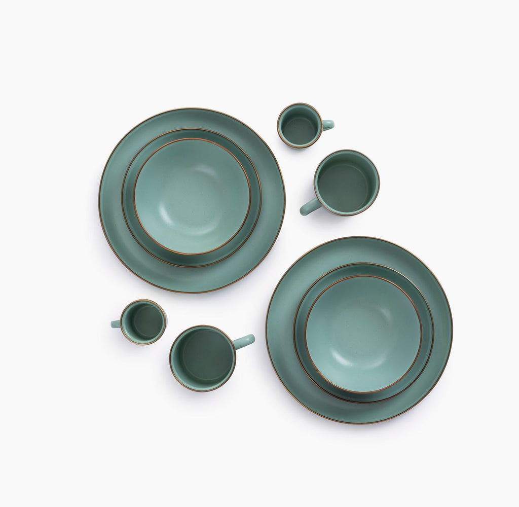 Barebones Enamelware Dining Collection - Mint Enamelware Dishes