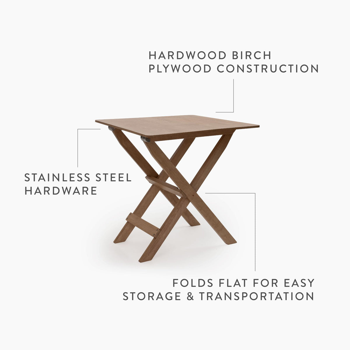 Barebones Ridgetop Wood Folding Table