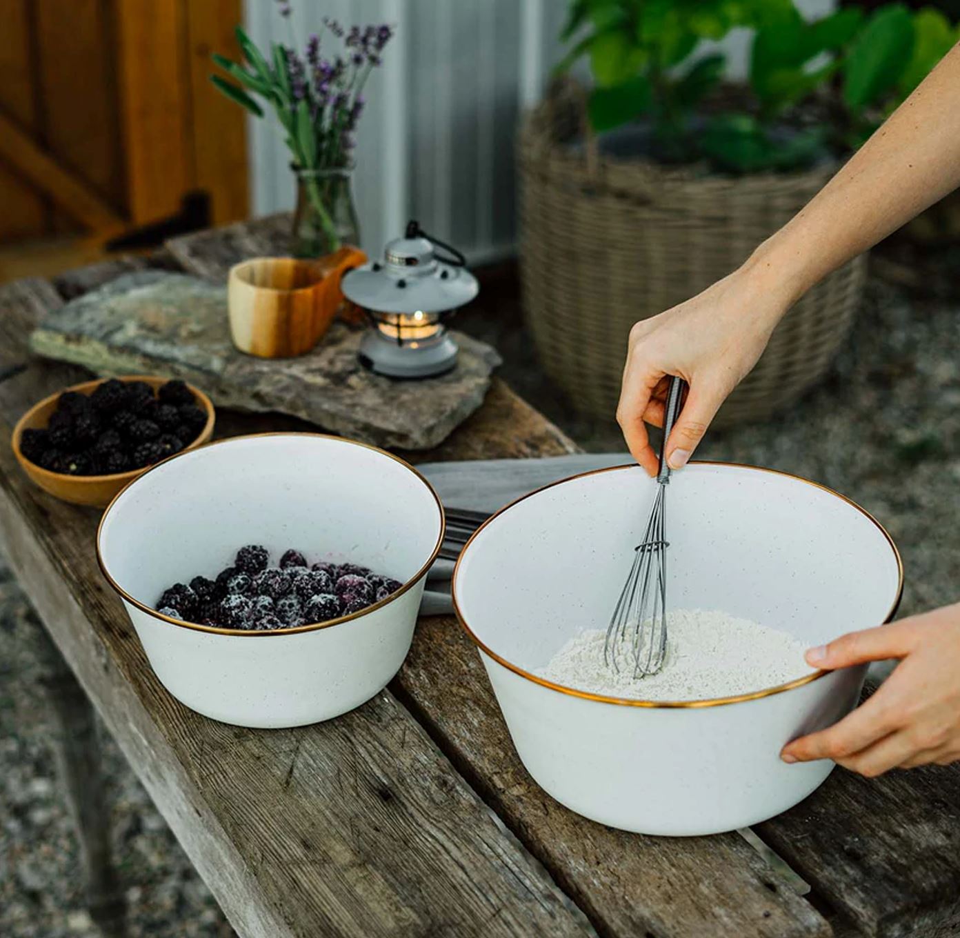 Enamel Mixing Bowl Set | Barebones Enamelware